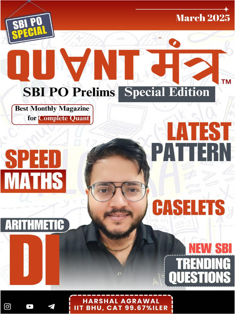 Quant_मंत्र_By_Harshal_Agrawal_March,_2025_SBI_PO_Pre_Special | PDF | Equations | Mathematical ...