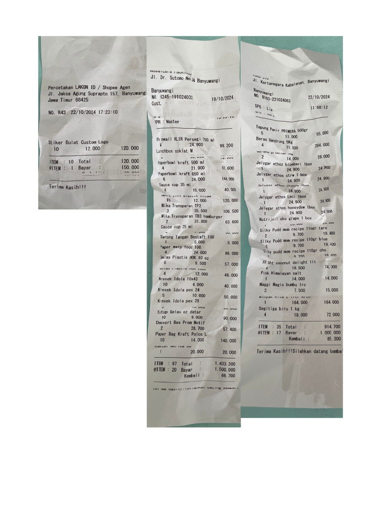 Nota Belanja PDF | PDF