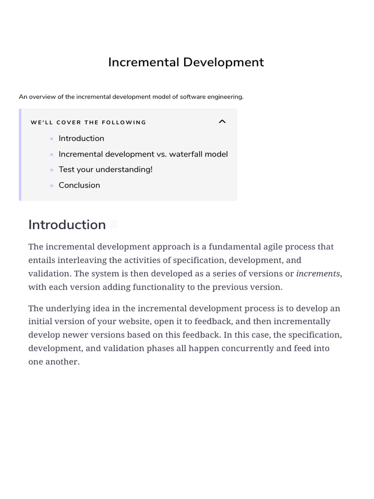 29 Incremental Development | PDF | Software | Software Development