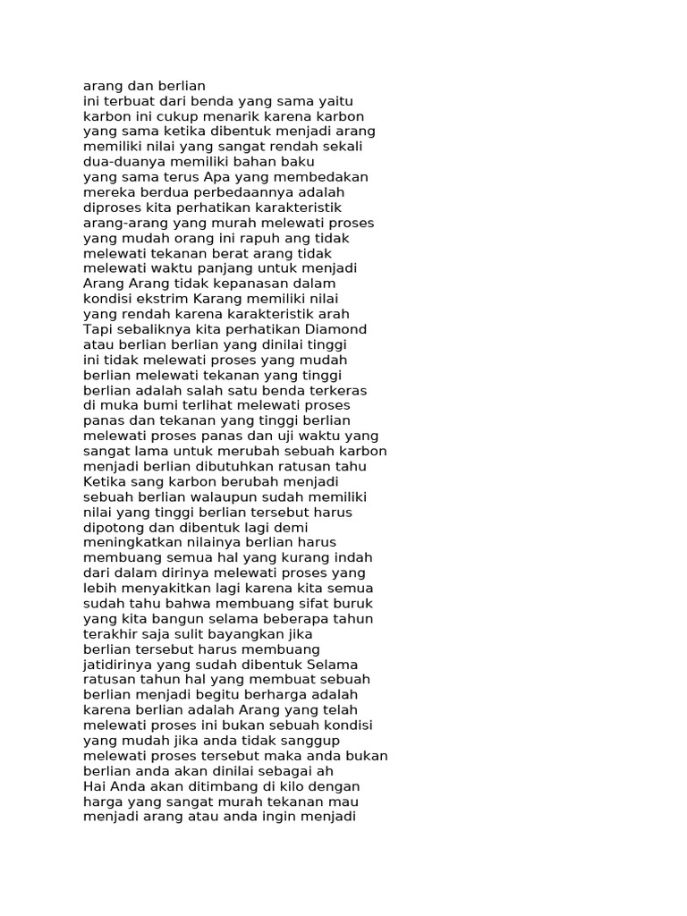 Proses Menjadi Berlian dari Karbon | PDF