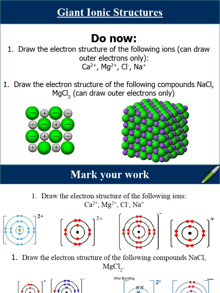 Understanding Giant Ionic Lattice Structures | PDF | Salt (Chemistry) | Ion