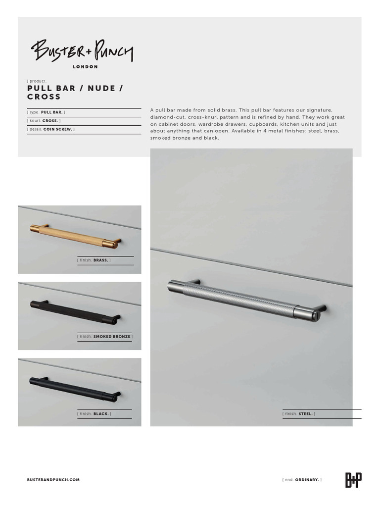 BP_TS_Cross Knurl Pull Bar Nude_June2021 | PDF | Metals | Building ...