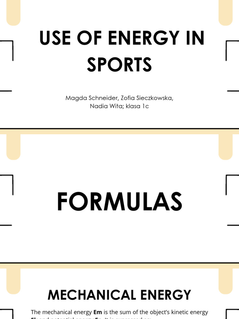 Kinetic Energy in Sports Dynamics | PDF | Potential Energy | Kinetic Energy