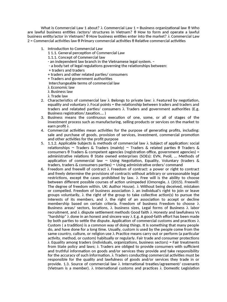 What Is Commercial Law 1 About | PDF | Limited Partnership | Sole ...