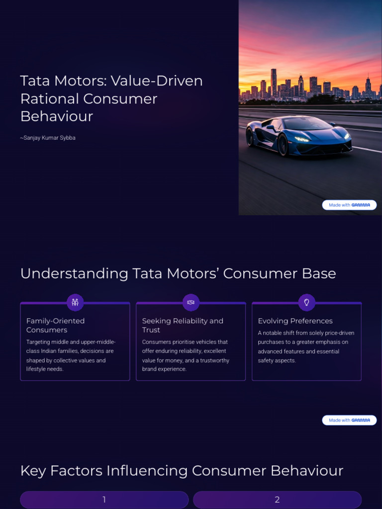 Tata Motors: Consumer Behavior Insights | PDF | Consumer Behaviour | Brand