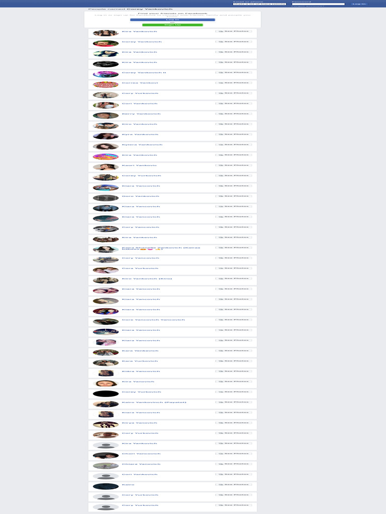 Corey Yankovich Profiles on Facebook | PDF