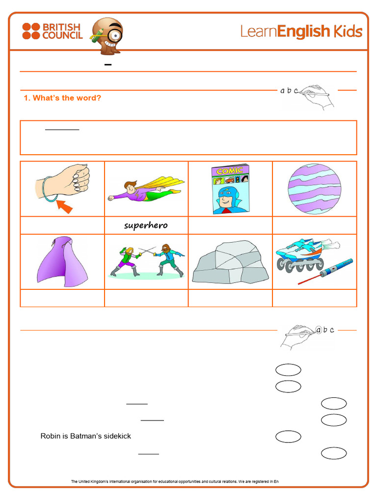 Reading Practice Superheroes Answers v2 | PDF | Superheroes | Dc Comics