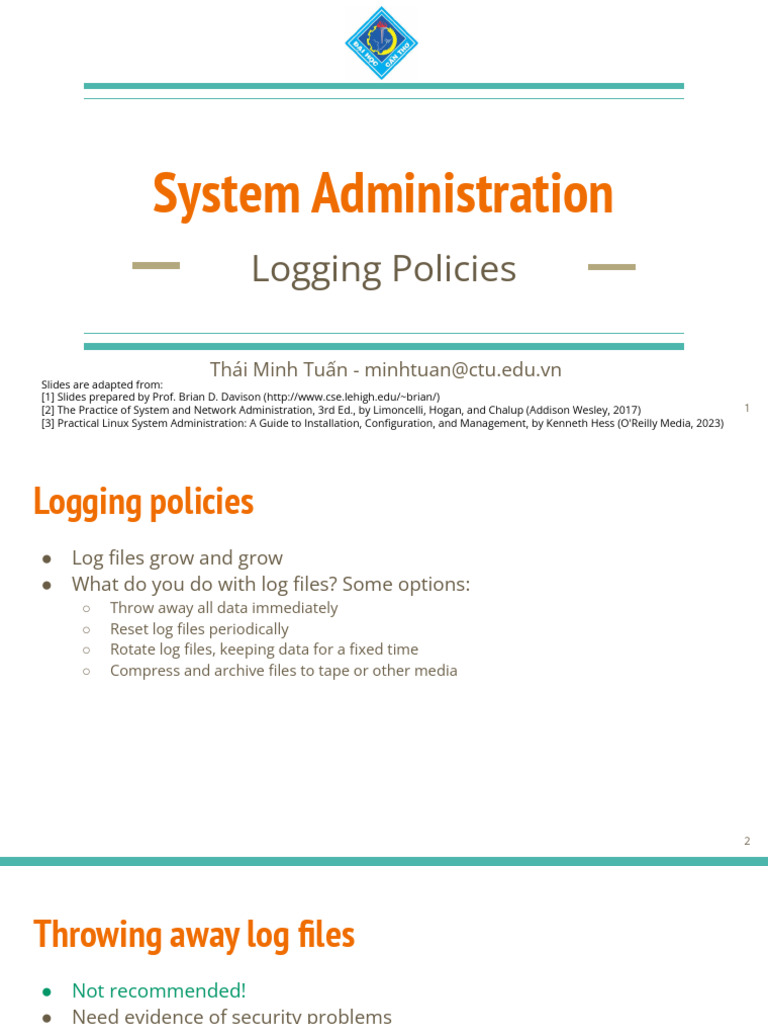 SA - Chapter10 - Linux Syslog and Log Files | PDF | Computer File | Computing