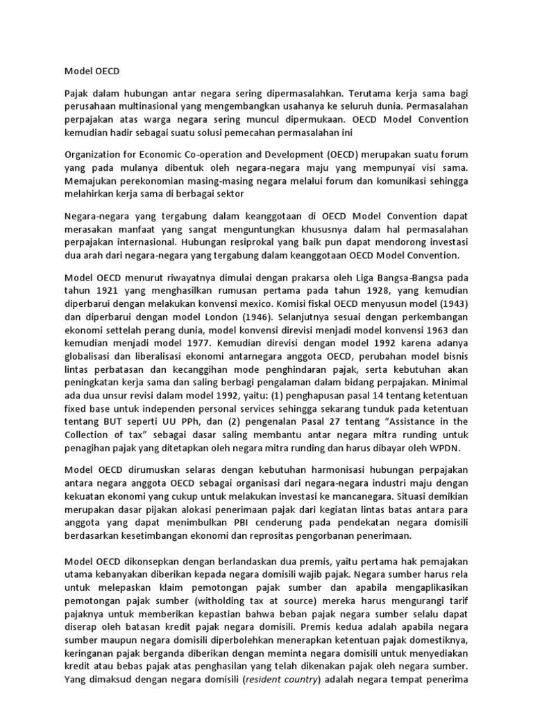 Model Oecd | PDF