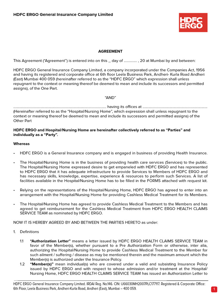 MOU Documents NEW Version | PDF | Hospital | Insurance