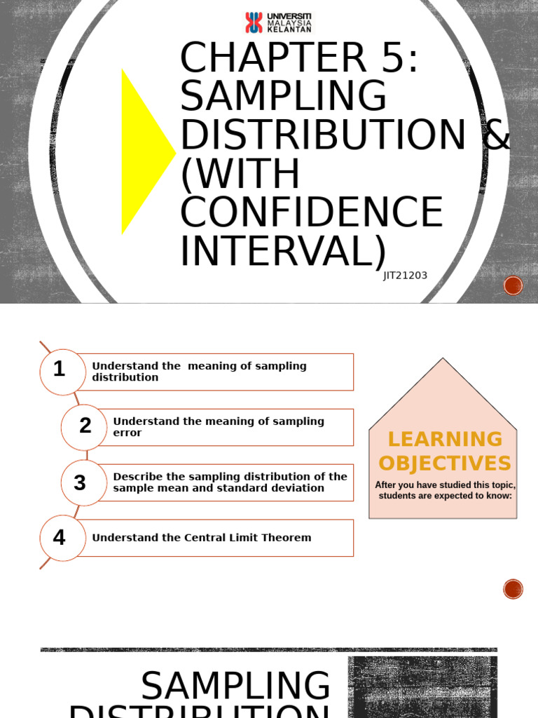 Chapter 5 Sampling Distribution EDIT | PDF | Standard Deviation | Estimator