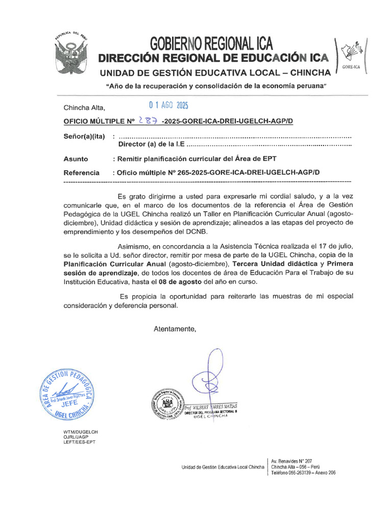 Remitir Planificacion de Ept | PDF