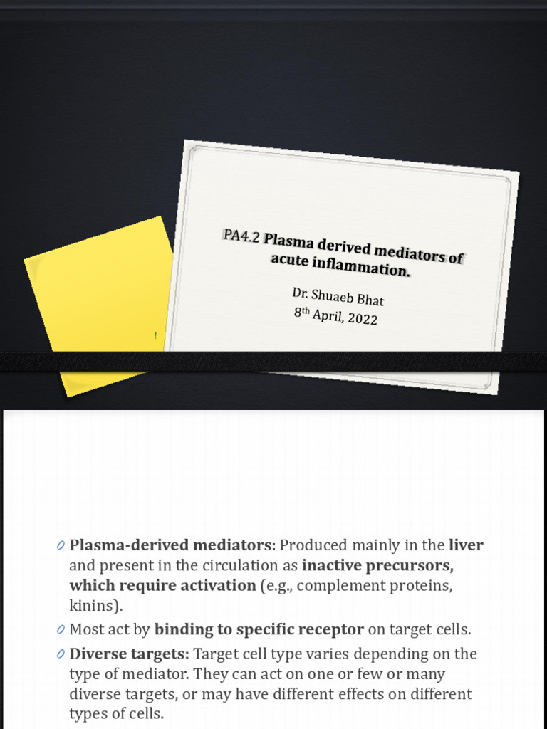 PA 4.2 Plasma Derived Mediators Cell Injury | PDF