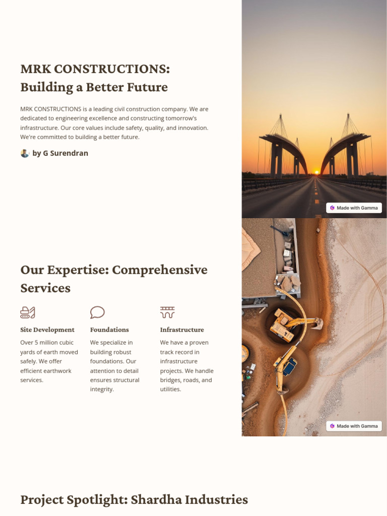 MRK Constructions Building A Better Future | PDF | Building Information Modeling | Engineering