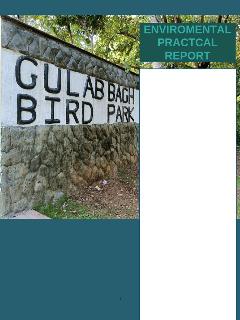 Gulab Bagh: Urban Ecology Insights | PDF | Parks | Natural Environment