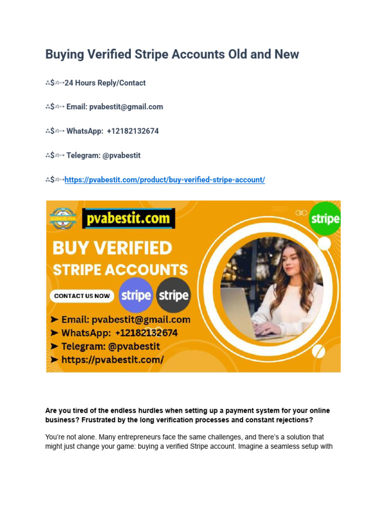 Buying Verified Stripe Accounts Old and New | PDF | Security | Computer ...