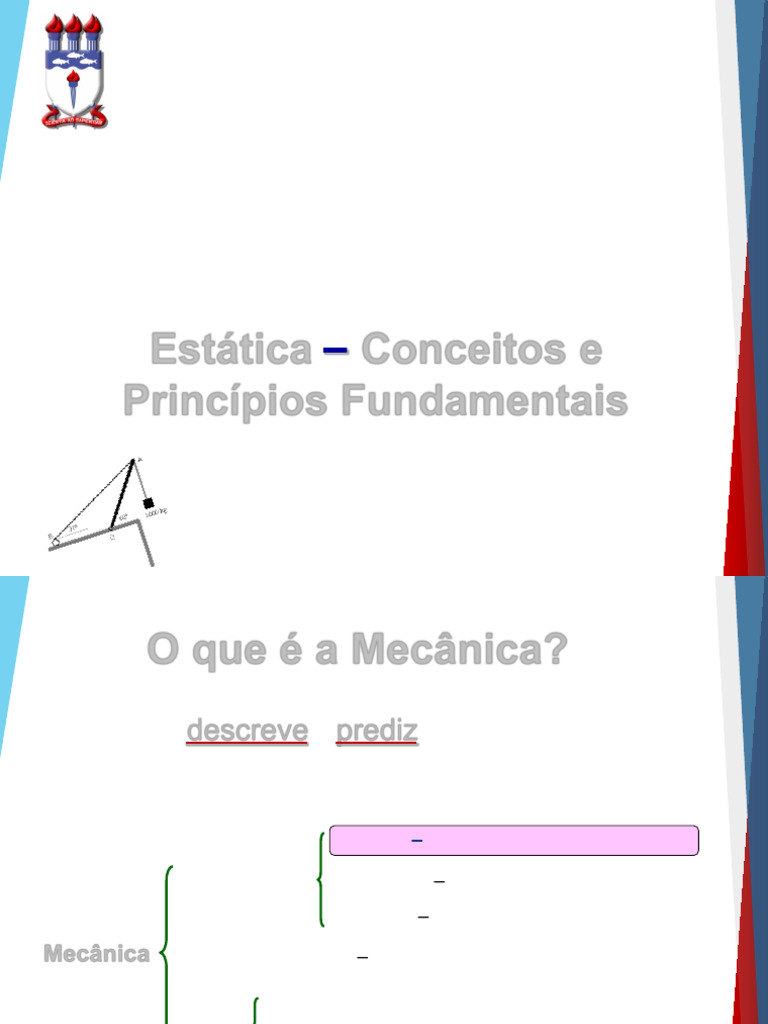 Estática: Princípios e Conceitos Básicos | PDF | Força | Leis do ...