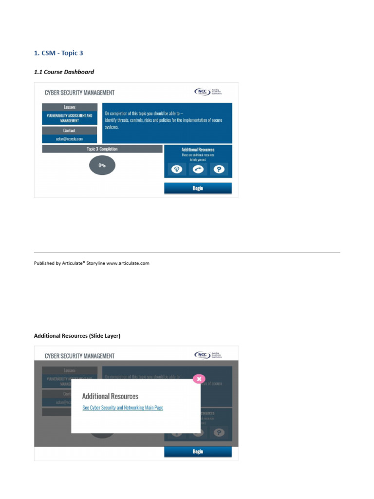 CSM - Topic 3 (Lesson Handout-Lecture) (Vulnerability Assessment) | PDF