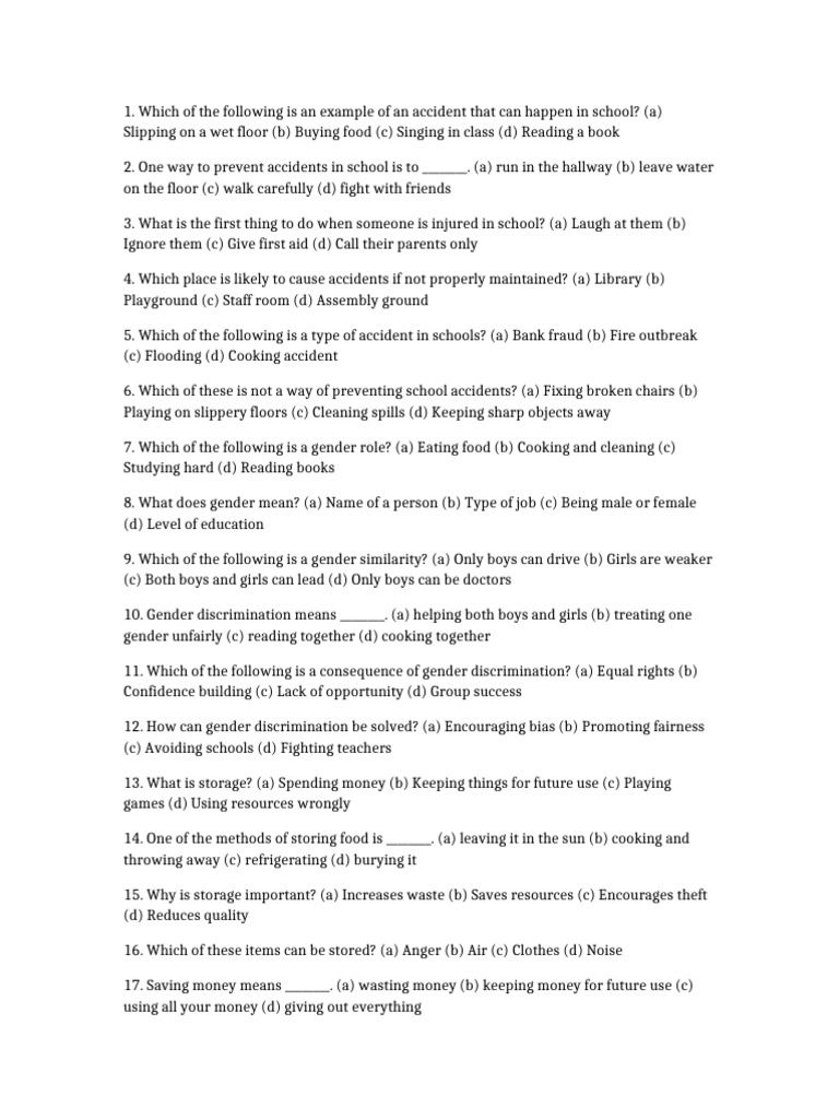 JSS2 Social Studies Objective Questions | PDF | Money