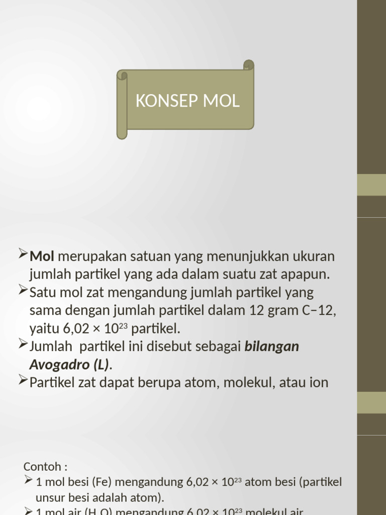 Konsep Mol Stoikiometri Reaksi | PDF