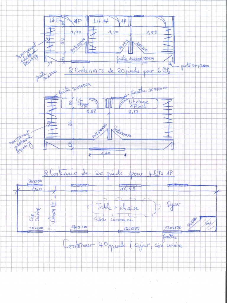 Esquisses de Conteneurs Aménagés | PDF