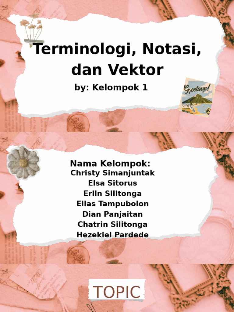 Terminologi, Notasi, Dan Vektor | PDF