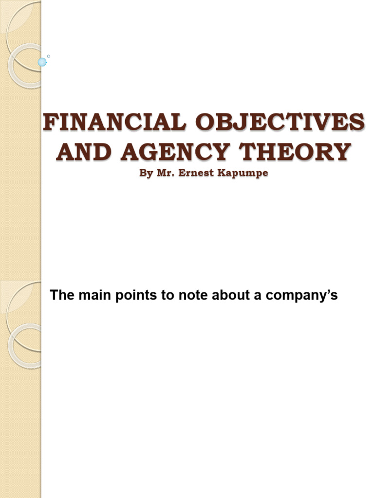 Financial Objectives and Stakeholder Theory | PDF | Interest | Employment