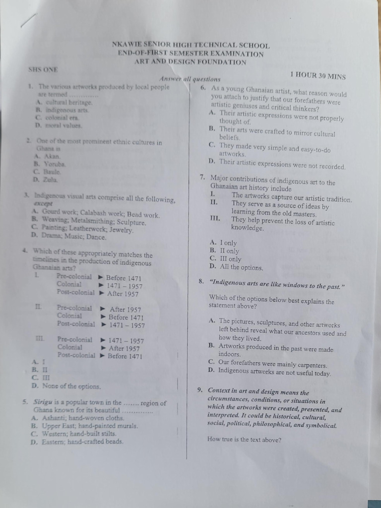 Art Exams | PDF