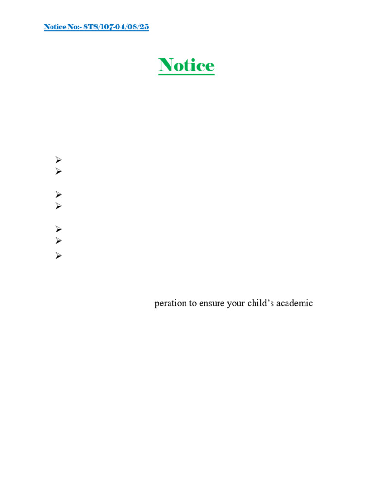 Notice (II Unit Test) | PDF
