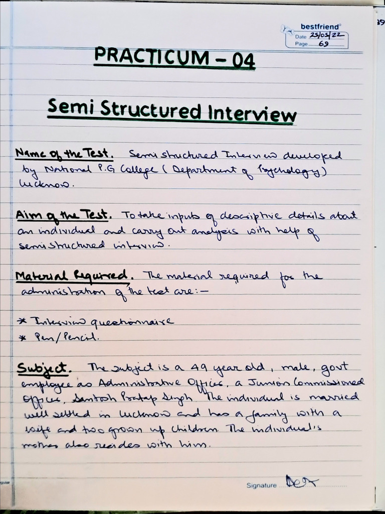 Semi Structured Interview | PDF