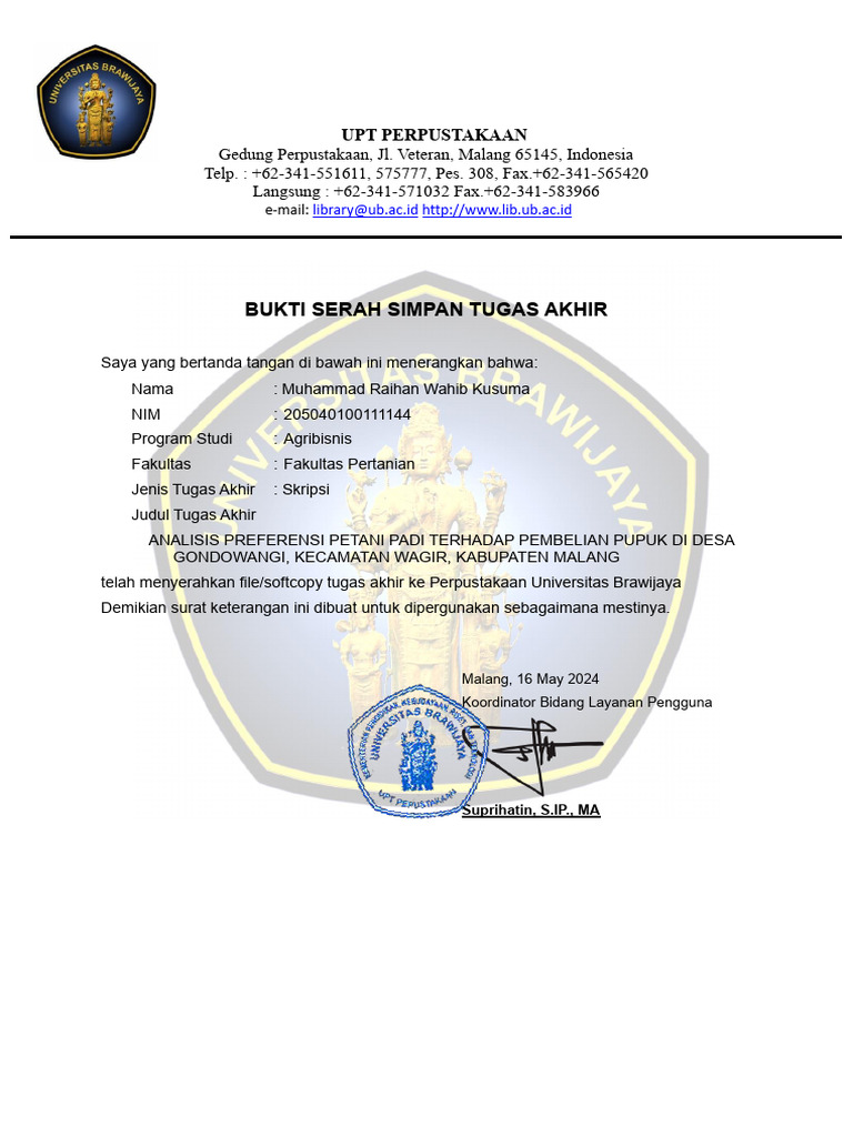 6731 Muhammad Raihan Wahib Kusuma | PDF