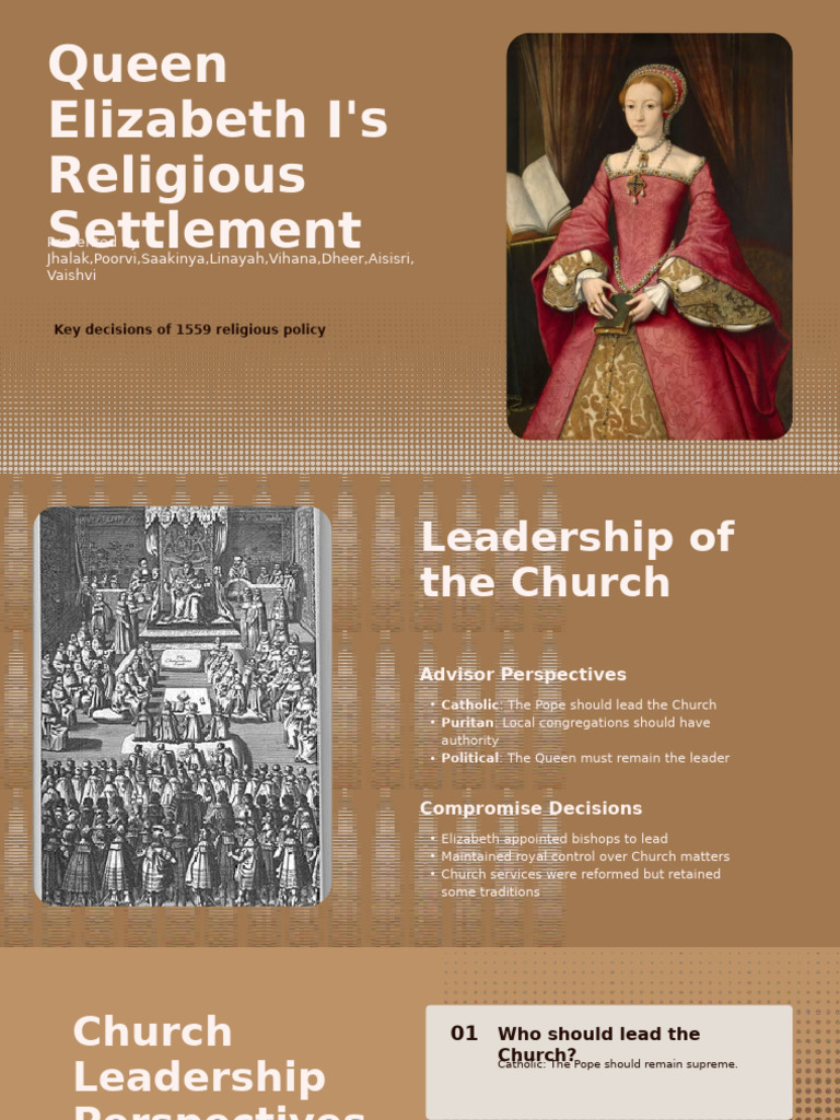 Presentation - Queen Elizabeth I's Religious Settlement | PDF ...