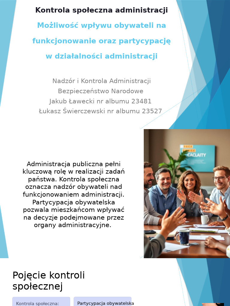 Kontrola Spoleczna Administracji | PDF