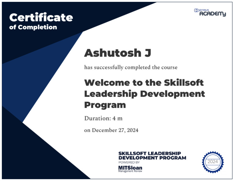 Welcome to the Skillsoft Leadership Development Program | PDF
