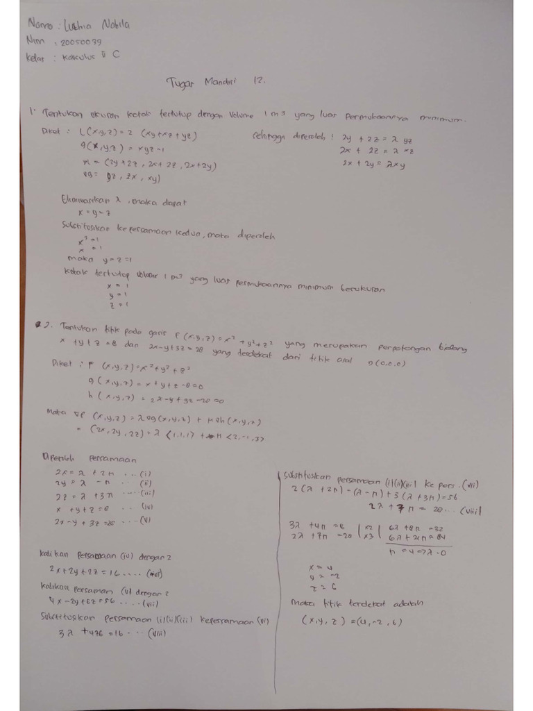 Tugas Kalkulus | PDF