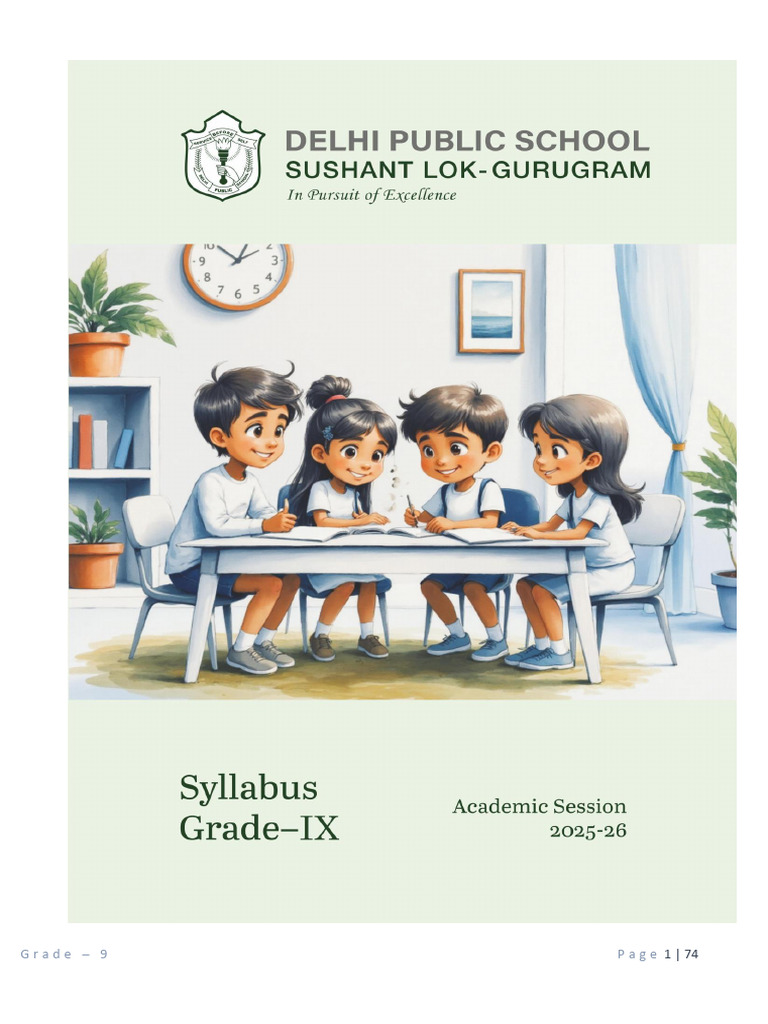 DPSSL Syllabus Grade 9 2025 26 | PDF | Learning | Linguistics