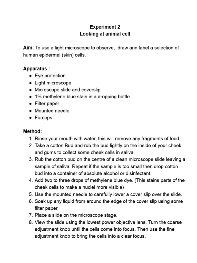 Biology Exp 2 | PDF