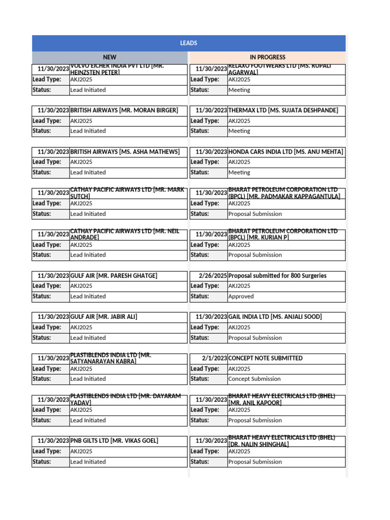 Project Lead Report | PDF