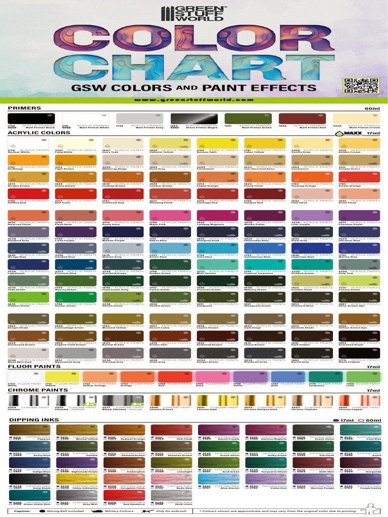 GSW Color Chart 2025 | PDF