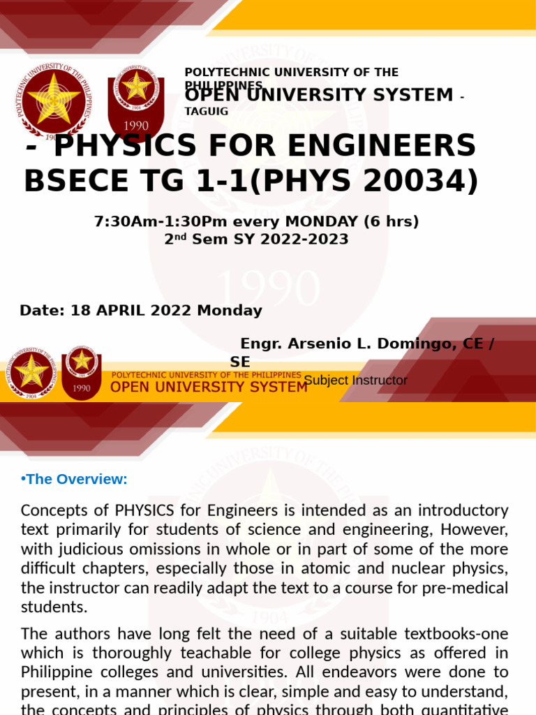 Physics For Engineers | PDF | Physical Chemistry | Mechanics