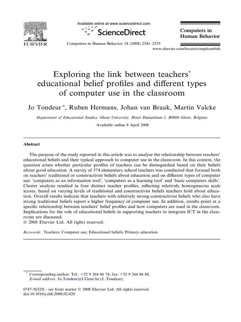 Exploring The Link Between Teachers Educ | PDF | Teachers | Constructivism (Philosophy Of Education)