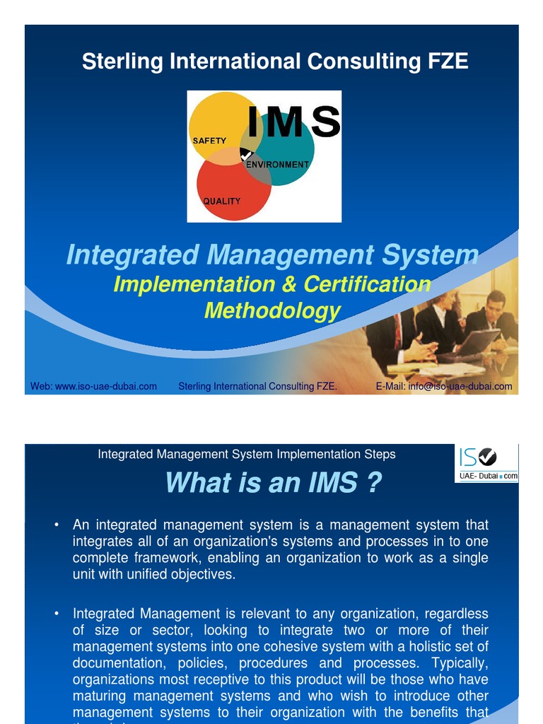 Integrated Management System IMS - Implementation Methodology - UAE ...
