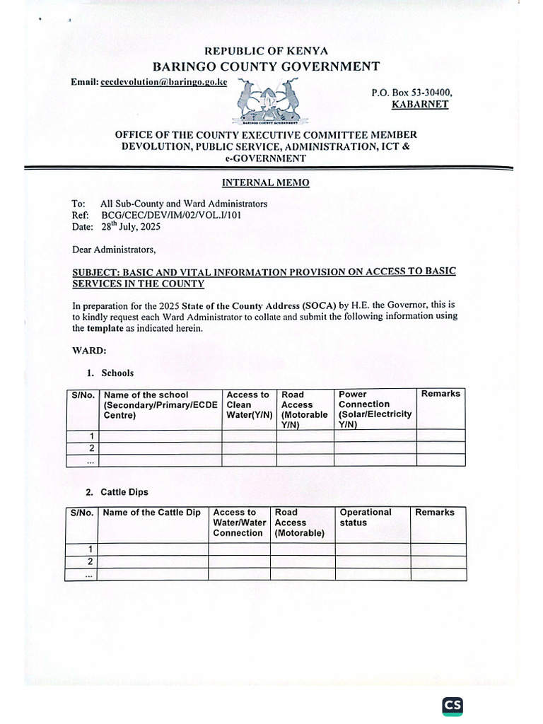Marigat Ahp 01-08-2025 Daily Report | PDF