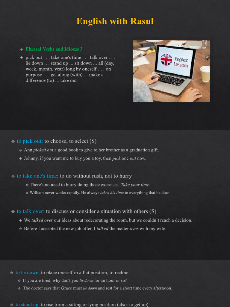 Phrasal Verbs and Idioms 3 | PDF