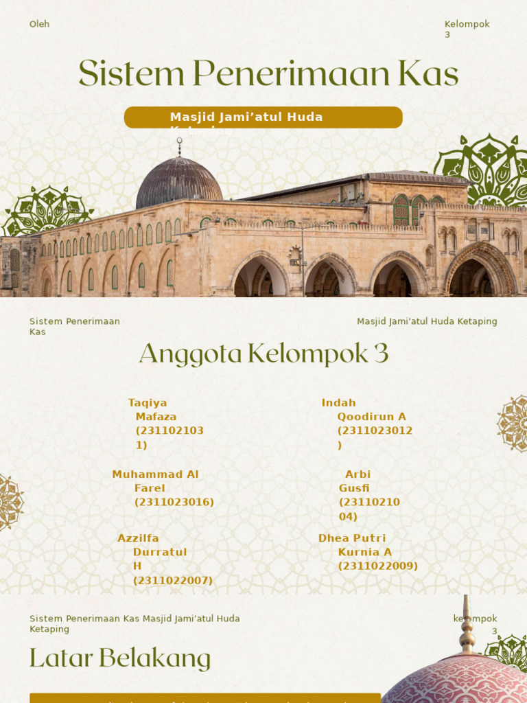 Penerimaan Kas Masjid Jami'Atul Huda Ketaping-Compressed | PDF