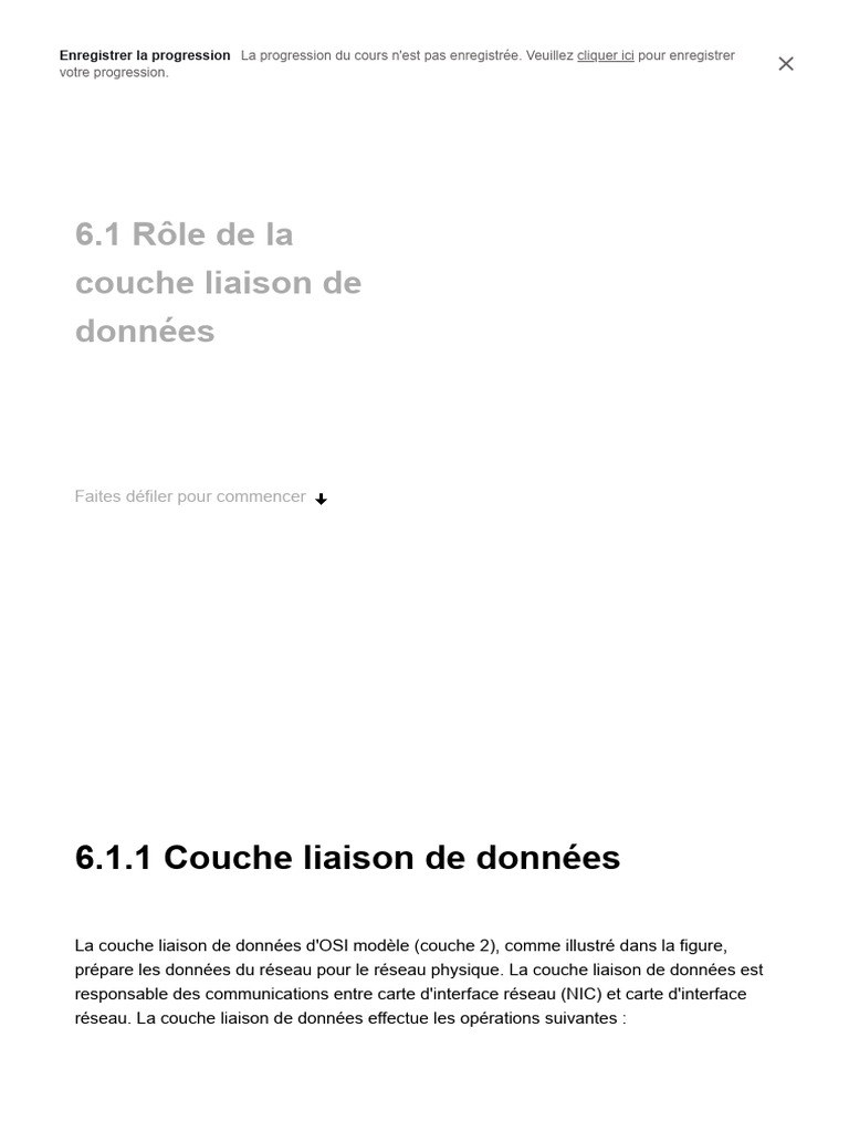 Rôle de la couche liaison de données OSI | PDF | Ethernet | Réseau ...