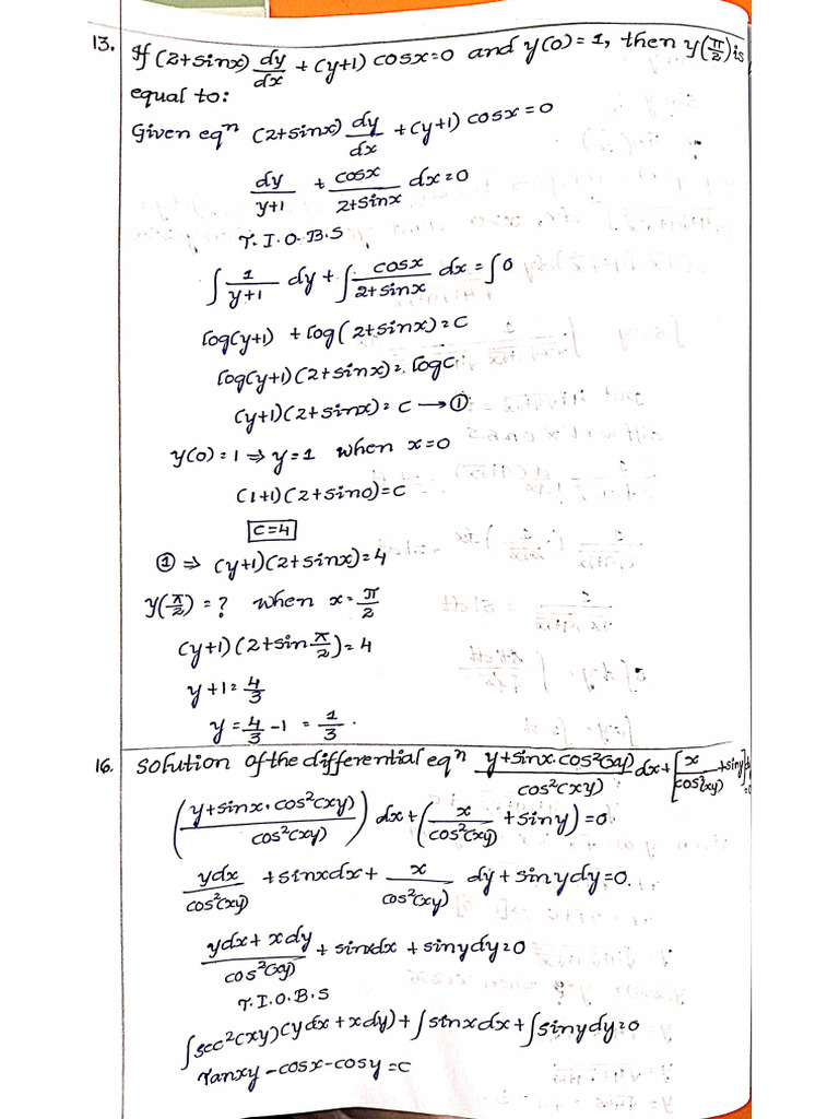 Differential Equations 1 | PDF