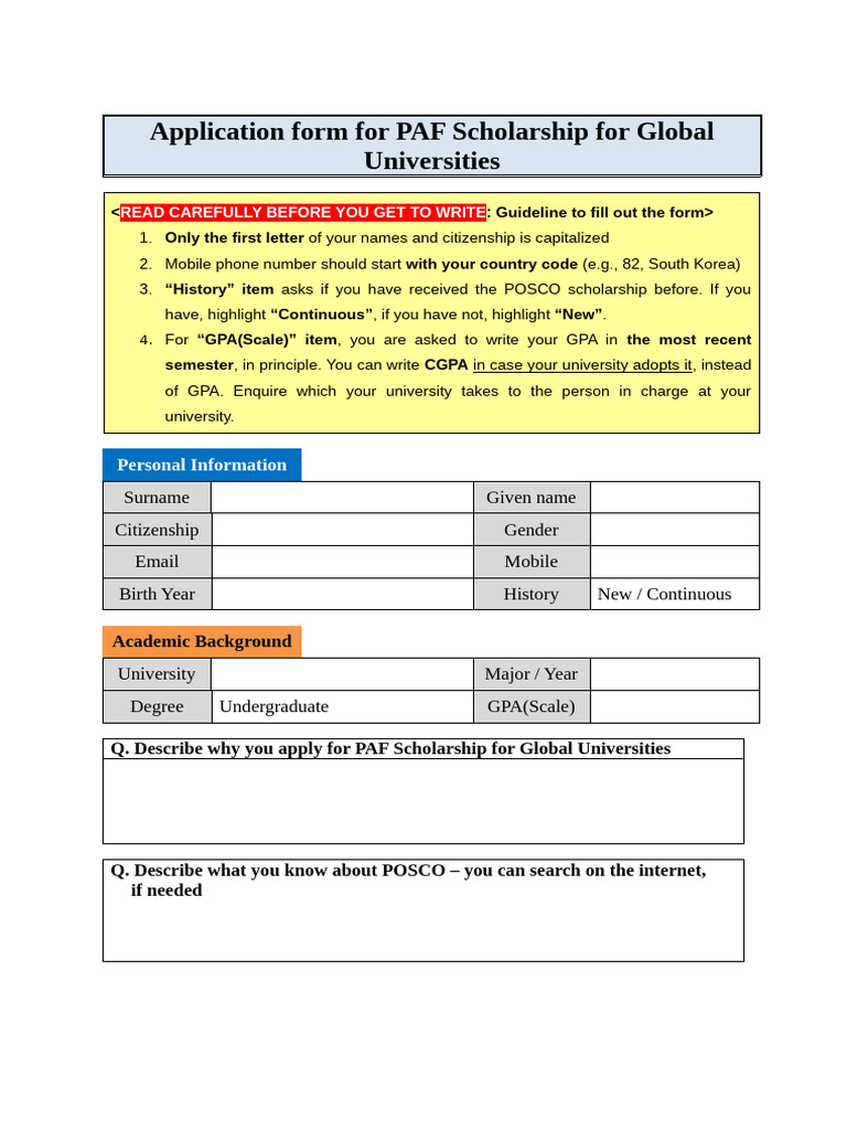 ApplicationForm - ITB - 2025 | PDF