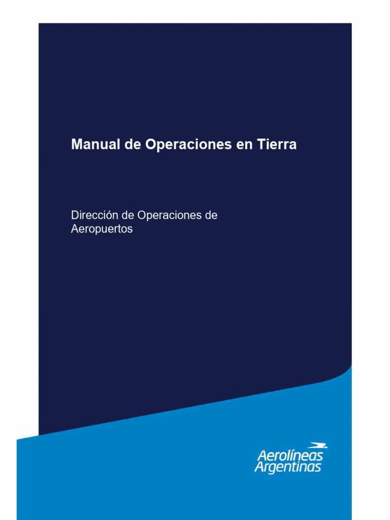 Manual de Operaciones en Tierra | PDF | Aeropuerto | Aviación