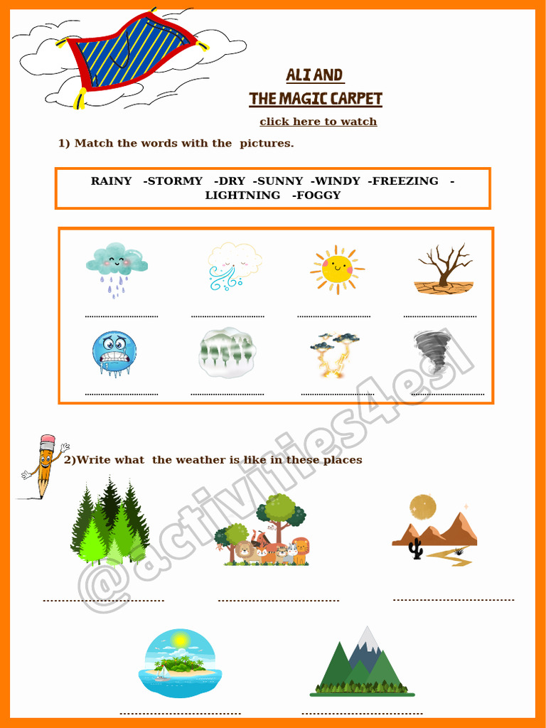 Ali and the Magic Carpet Activities | PDF